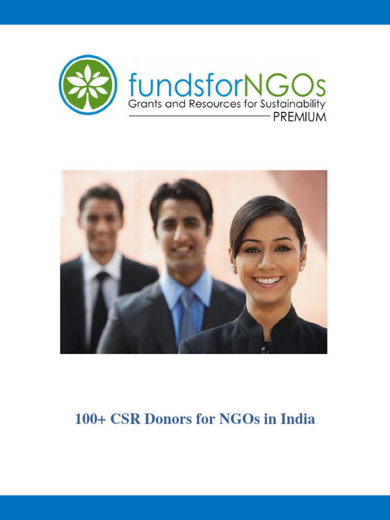 100+ CSR Donors For NGOs in India | Download Free PDF | Corporate ...