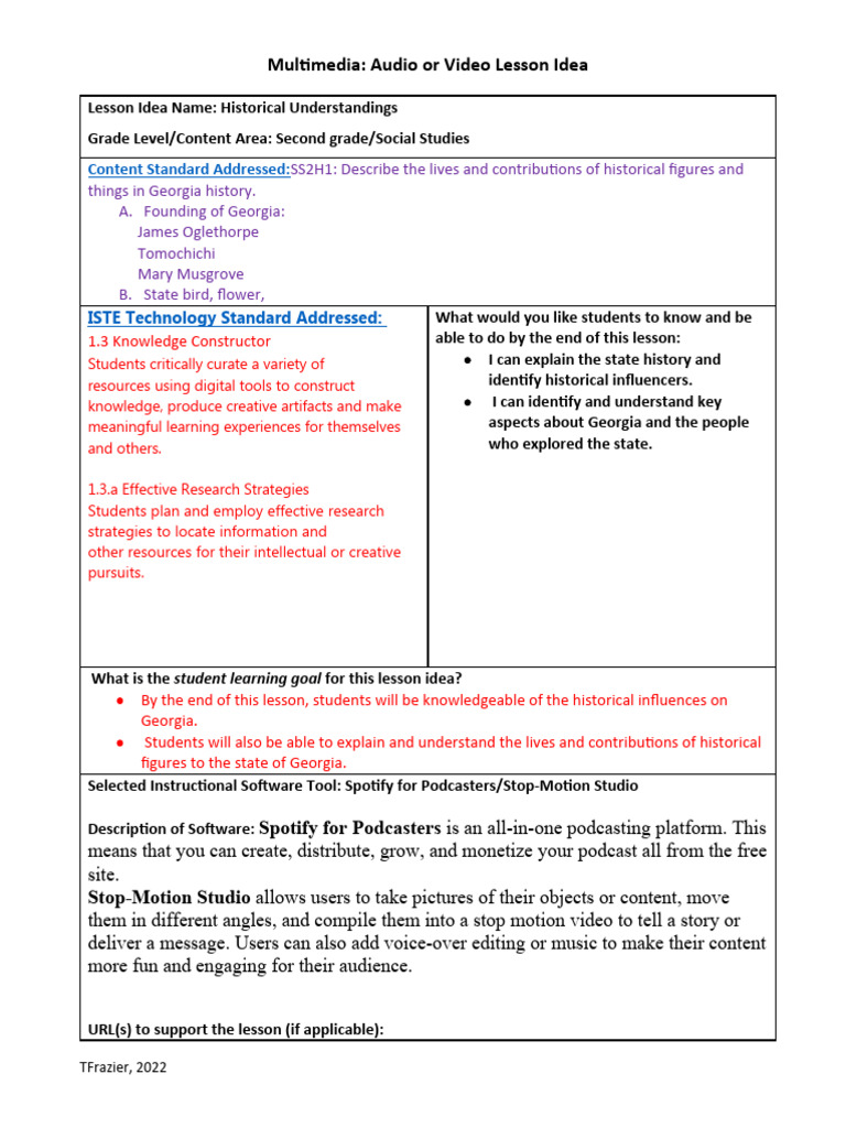Multimedia Audio or Video LESSON IDEA at | PDF | Multimedia | Learning