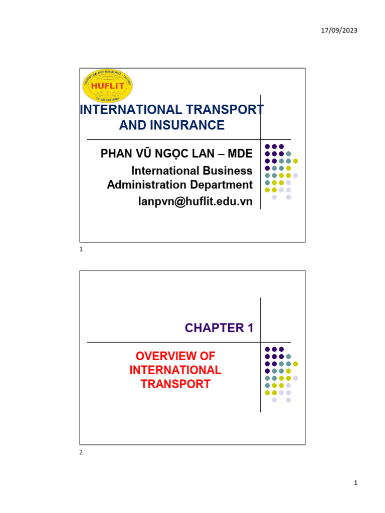 Overview of International Transport | PDF | Transport | Economies