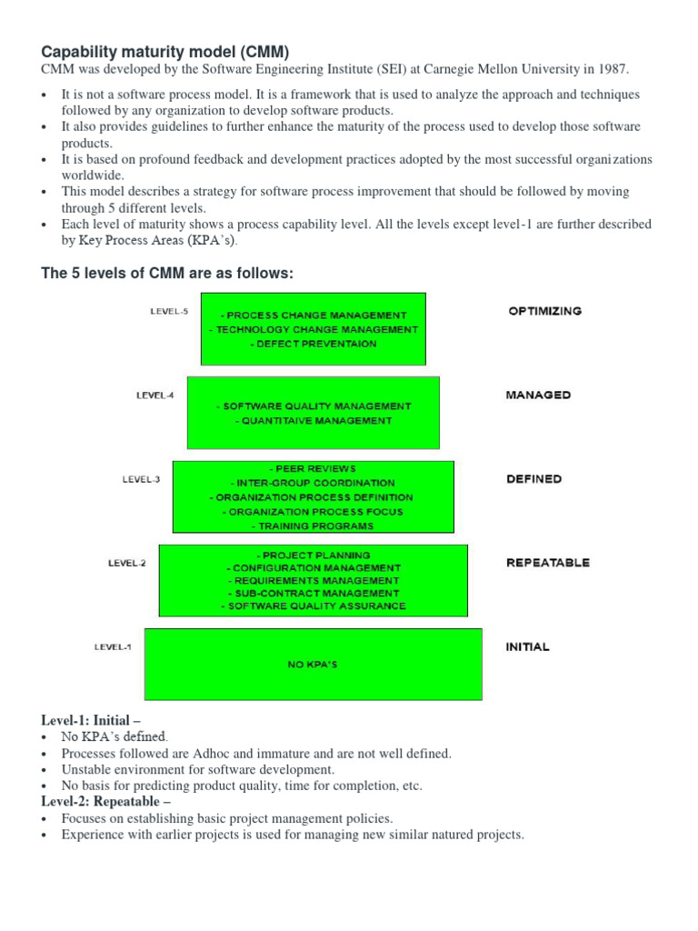 3 Capability Maturity Model | PDF | Information Technology | Systems ...