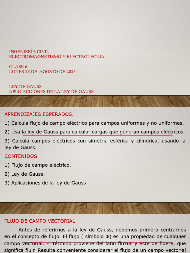 Ley de Gauss | PDF | Campo eléctrico | Vector Euclidiano
