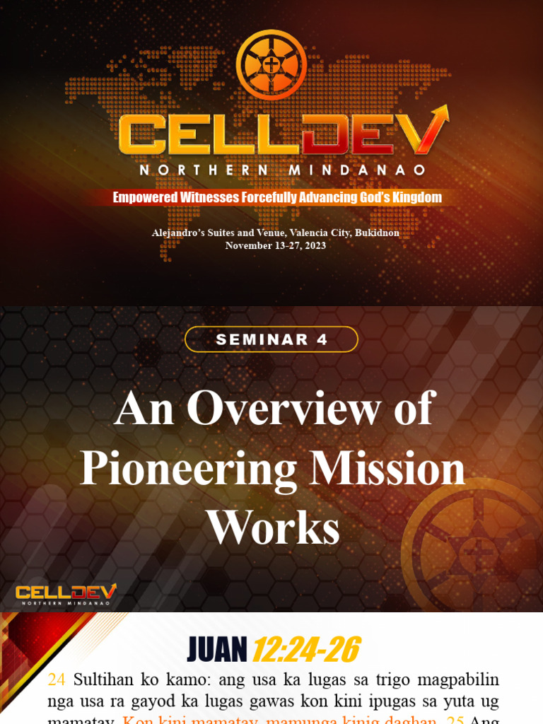 Seminar 4 An Overview of Pioneering Mission Works | PDF