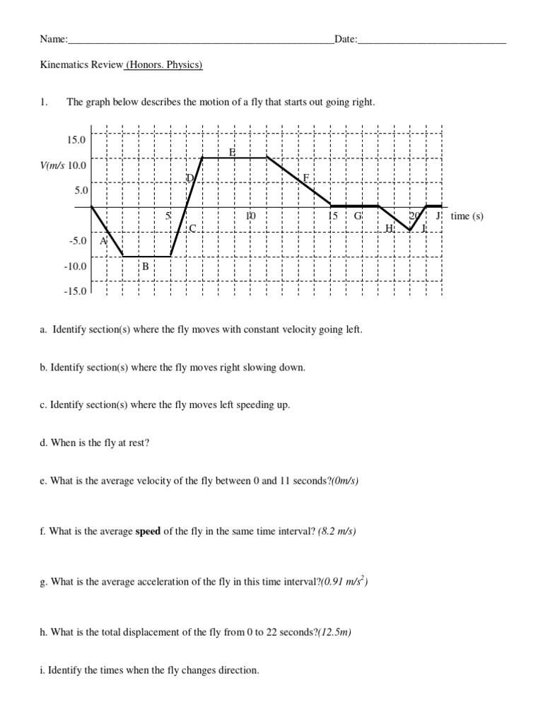 Kinematics Test Review 2 | PDF | Velocity | Acceleration