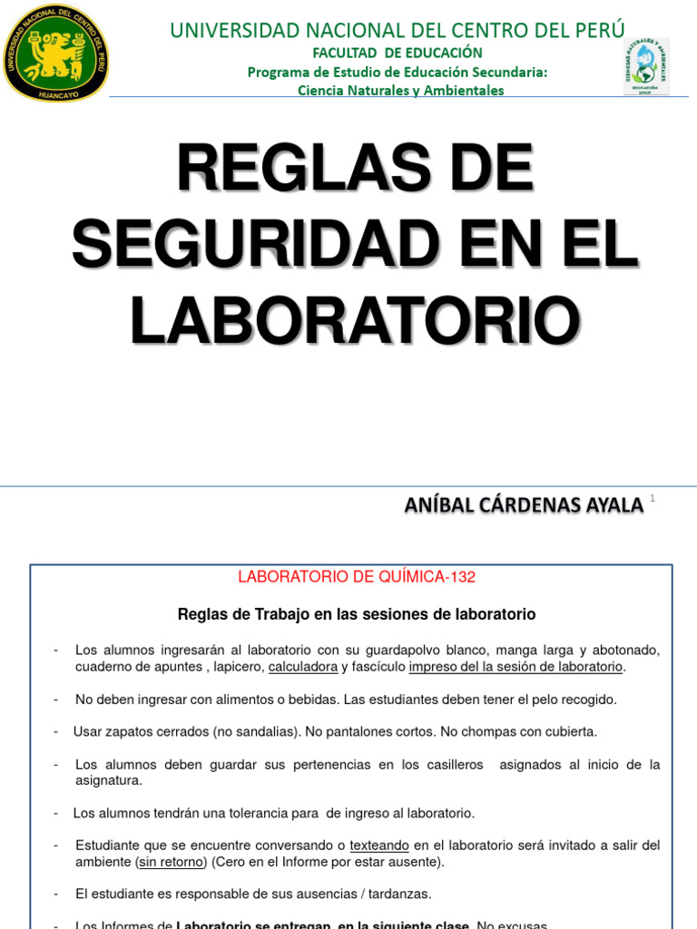 Reglas Del Laboratorio 132 | PDF