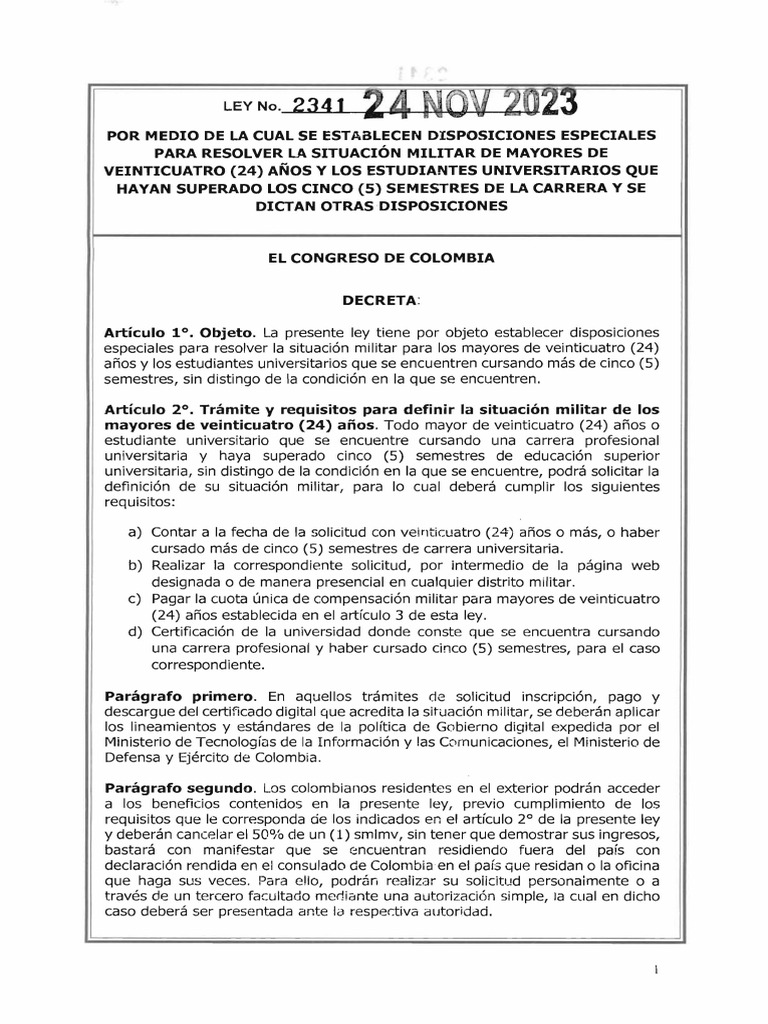 Ley 2341 Del 24 de Noviembre de 2023 | PDF | Educación más alta | Gobierno