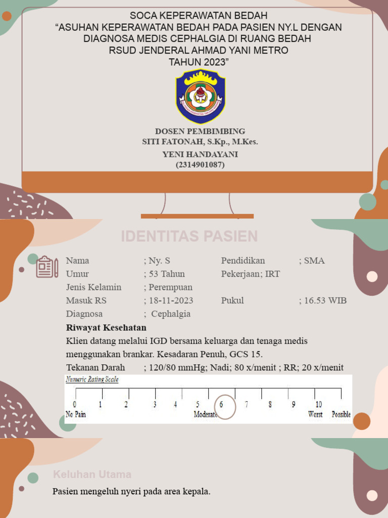 Asuhan Keperawatan Pasien Cephalgia | PDF