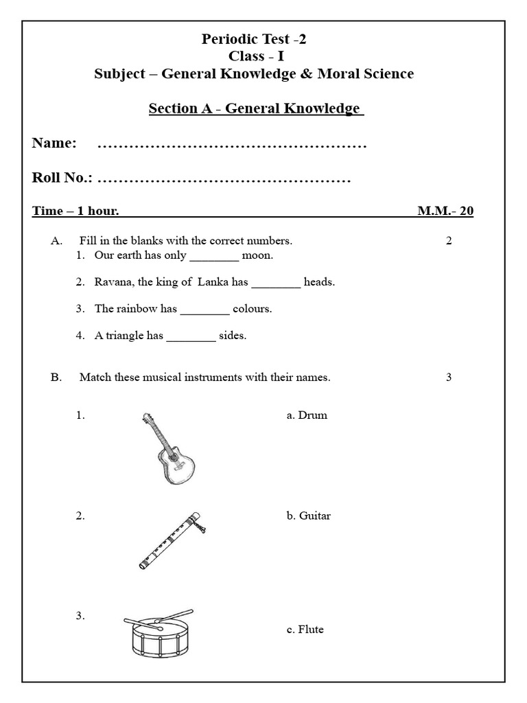 PT2 GK and Moral Science | PDF