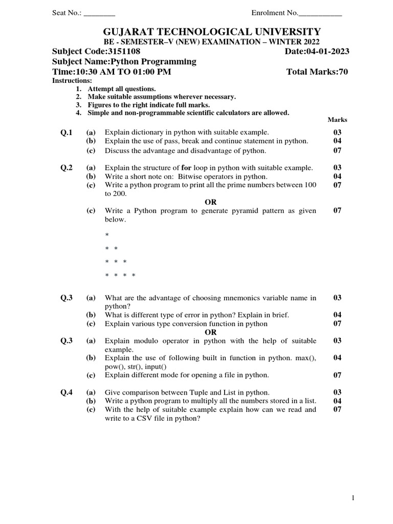 Be Winter 2022 | PDF | Python (Programming Language) | Software Development