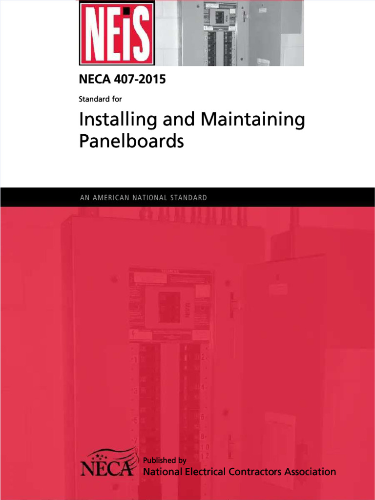 Neca 407 2015 Standard For Installing and Maintaining Panelboards | PDF ...