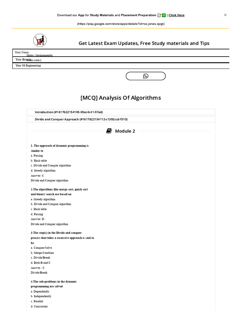 Divide and Conquer | PDF | Algorithms And Data Structures | Software Engineering