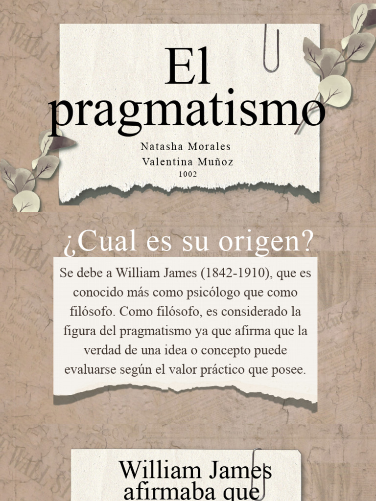 Presentacion Del Pragmatismo 20231017 192038 0000 | PDF | Pragmatismo | Verdad