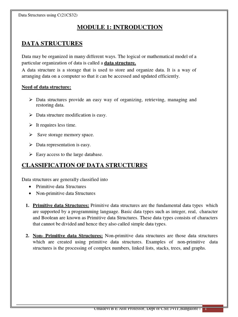 Module 1 1 1 Pdf Pointer Computer Programming Data Type 