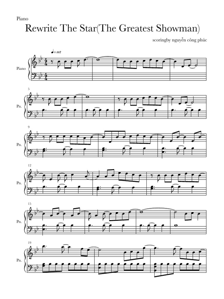 Rewrite The Star (The Greatest Showman) | PDF