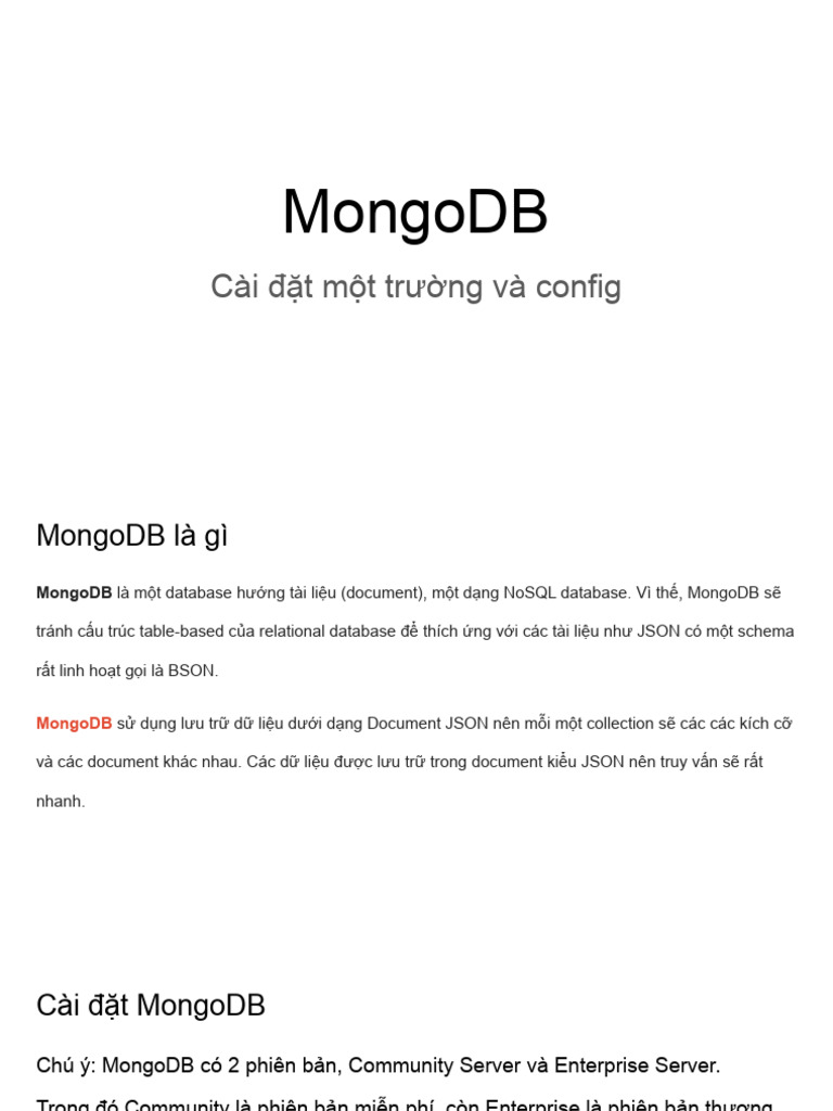 MongoDB - Installation - Config | PDF MongoDB - Installation - Config | PDF