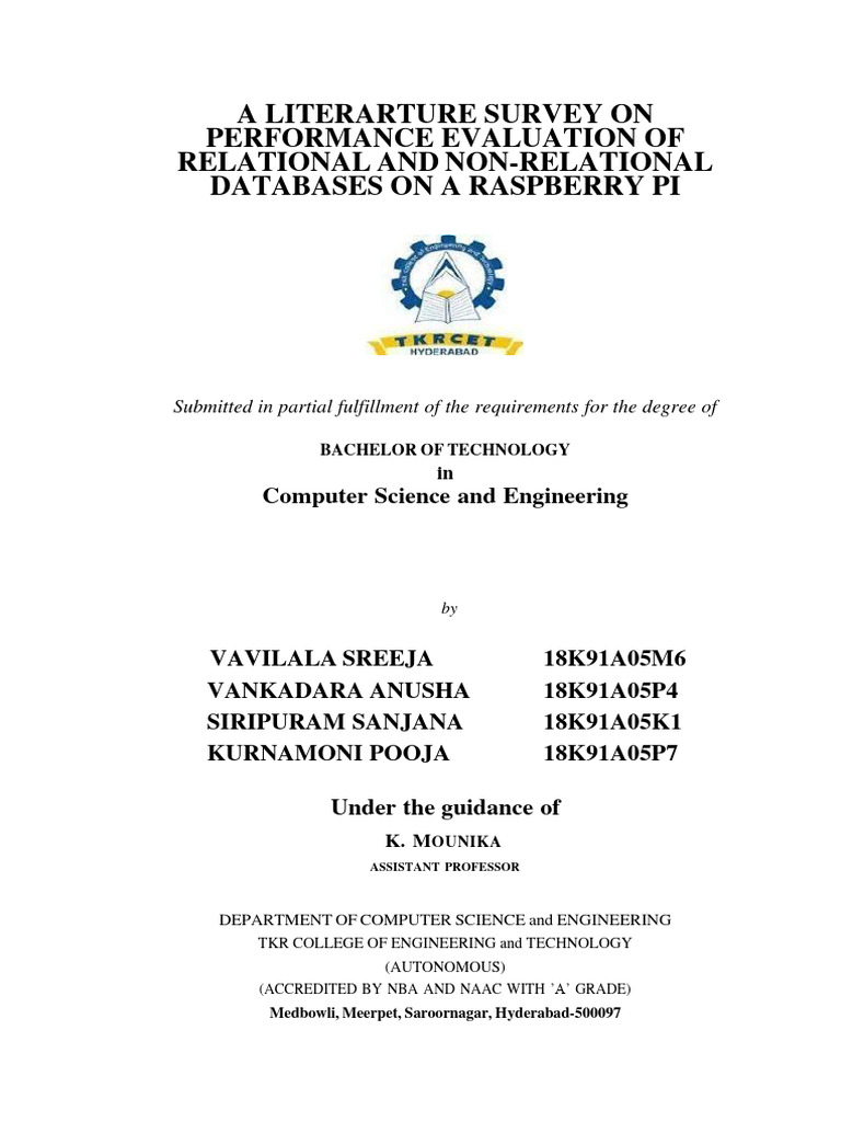 D8 Literature Survey | PDF | No Sql | Databases