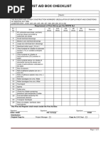First Aid Box Checklist | PDF | Chemical Substances