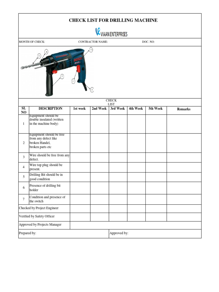 Drilling MC Check List | PDF