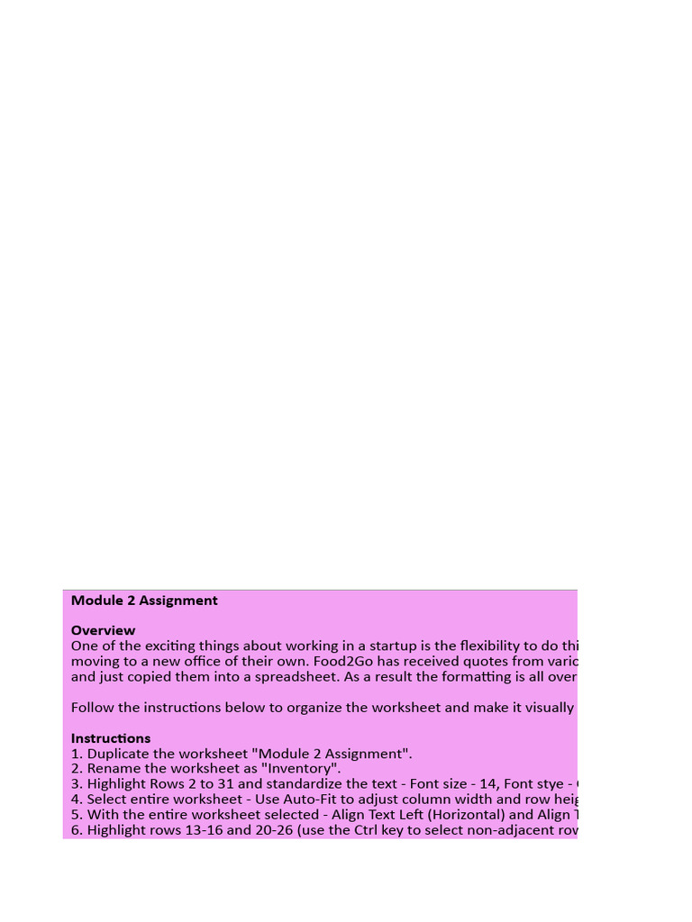 Module 2 Assignment Advanced Excel Module 2 Assignment Pdf Desk Laptop