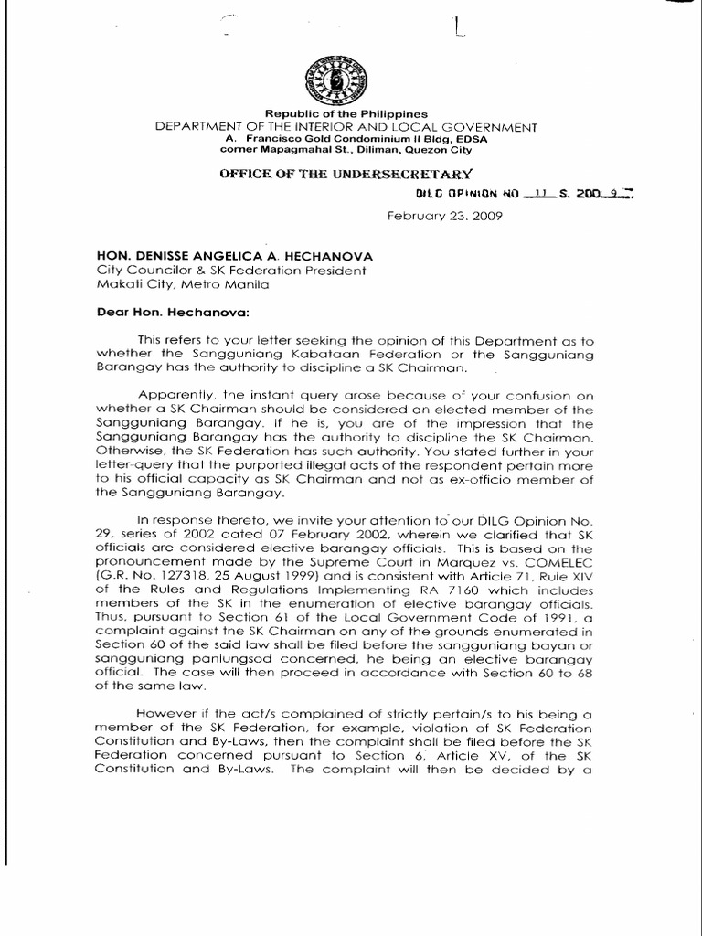 SK Federation Over SK Officials | PDF