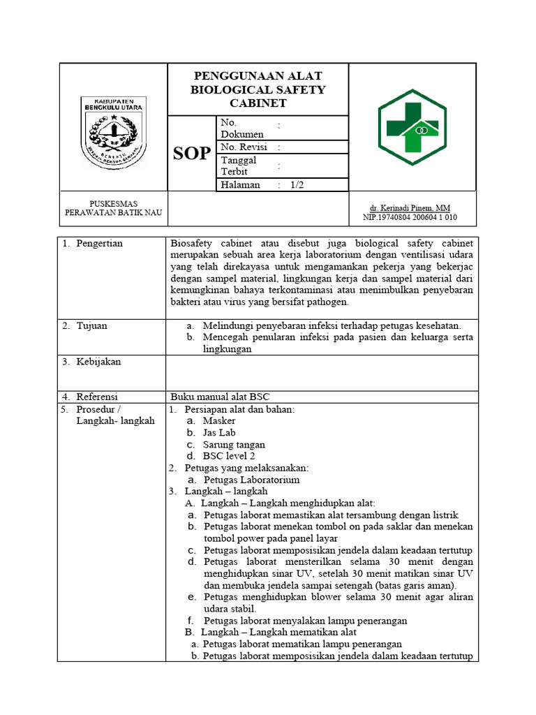 SOP BSC Level 2 | PDF