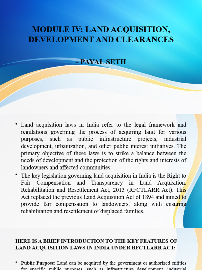 Land Acquisition and Development Laws in India | PDF | Urban Planning | Zoning