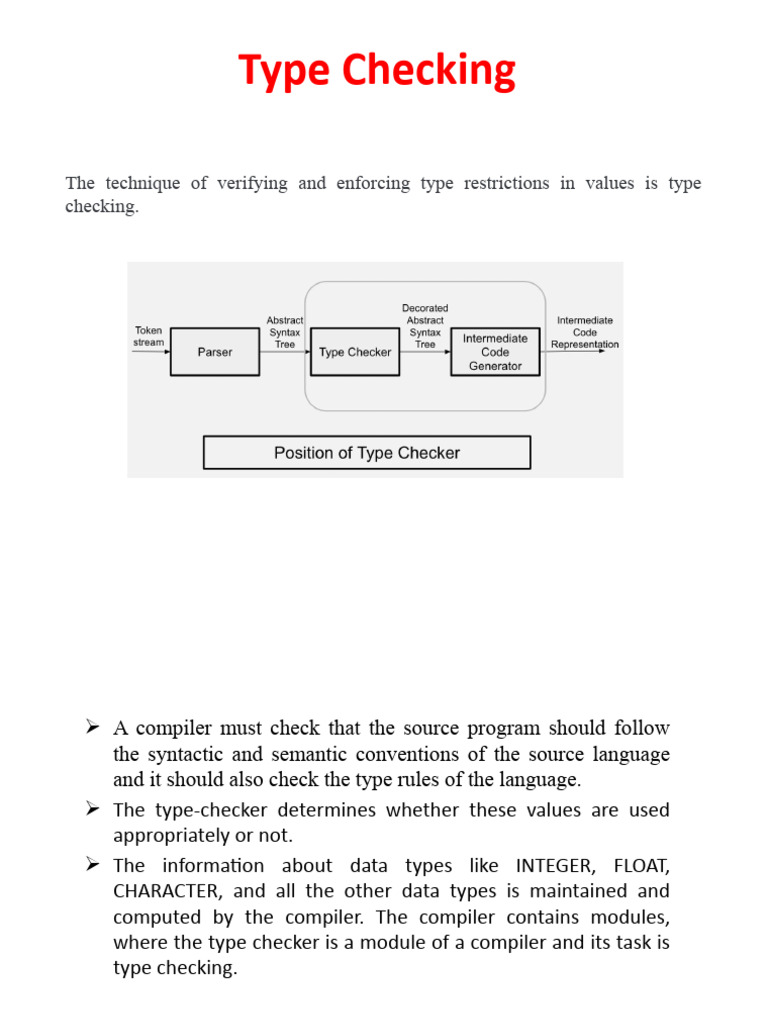 Type Checking | PDF | Data Type | Variable (Computer Science) Type Checking | PDF | Data Type | Variable (Computer Science)