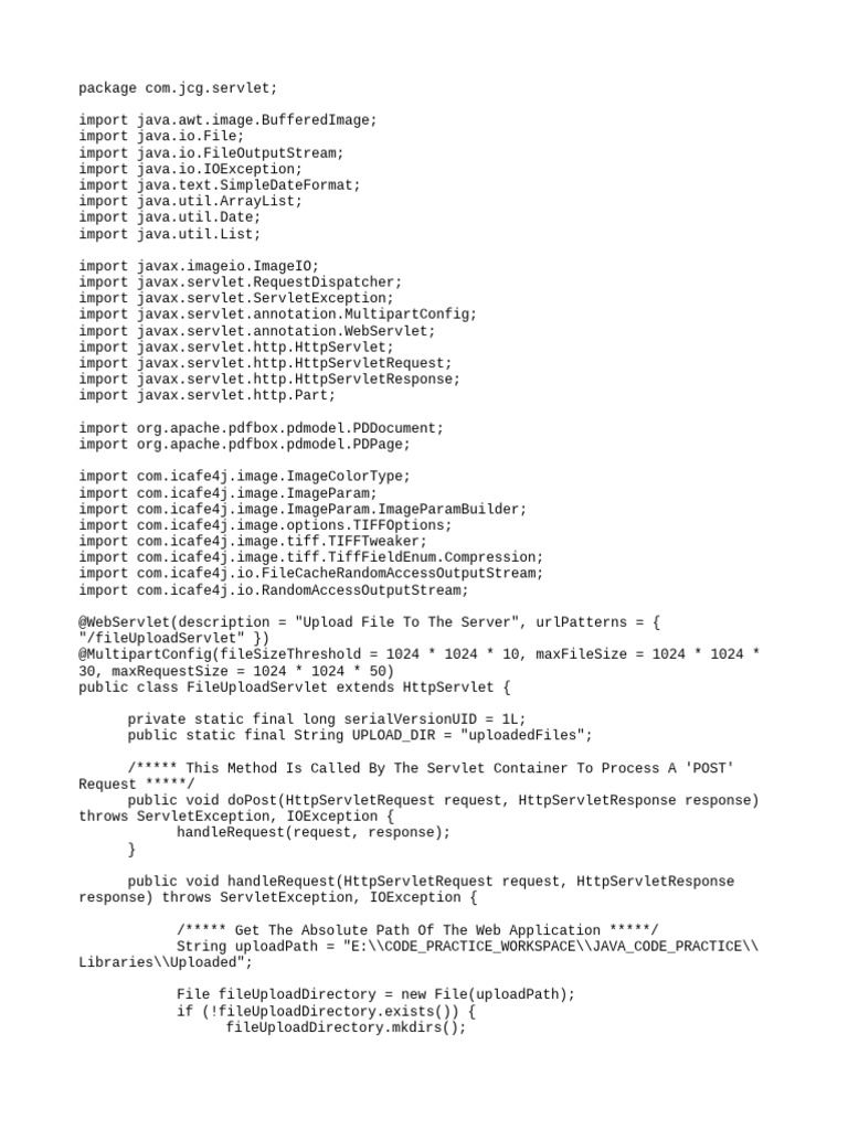 File Upload Servlet | PDF | Computer Science | Computer File