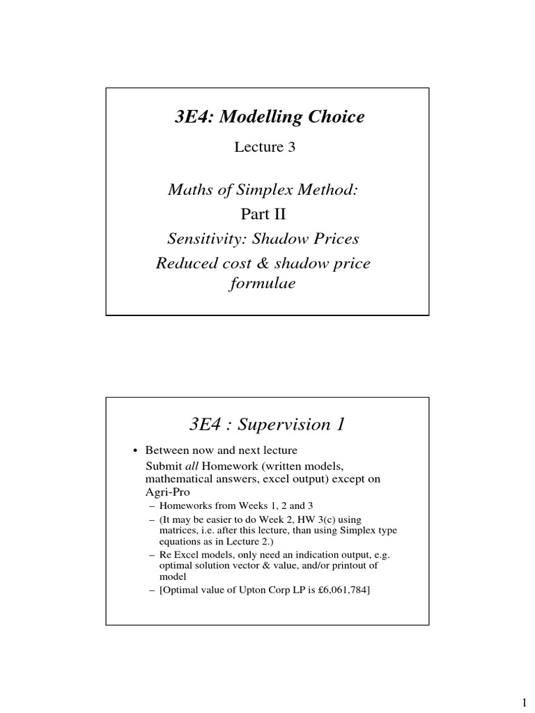 3e4 Lecture 3 Pdf Mathematical Optimization Linear Programming 