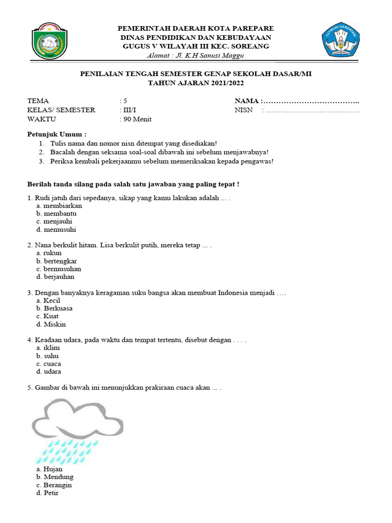 Kelas 3 Tema 5 Ok | PDF