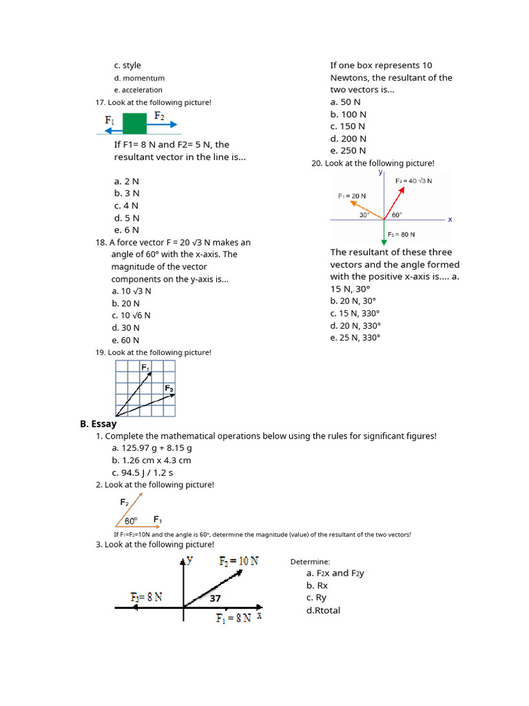 Physics Vektor SJS | PDF | Euclidean Vector | Angle