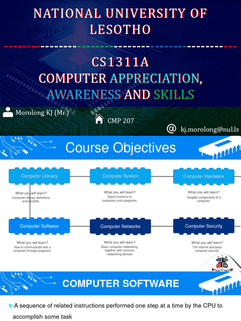 Cs1311a Lecture 3 Computer Software Pdf Operating System Graphical User Interfaces