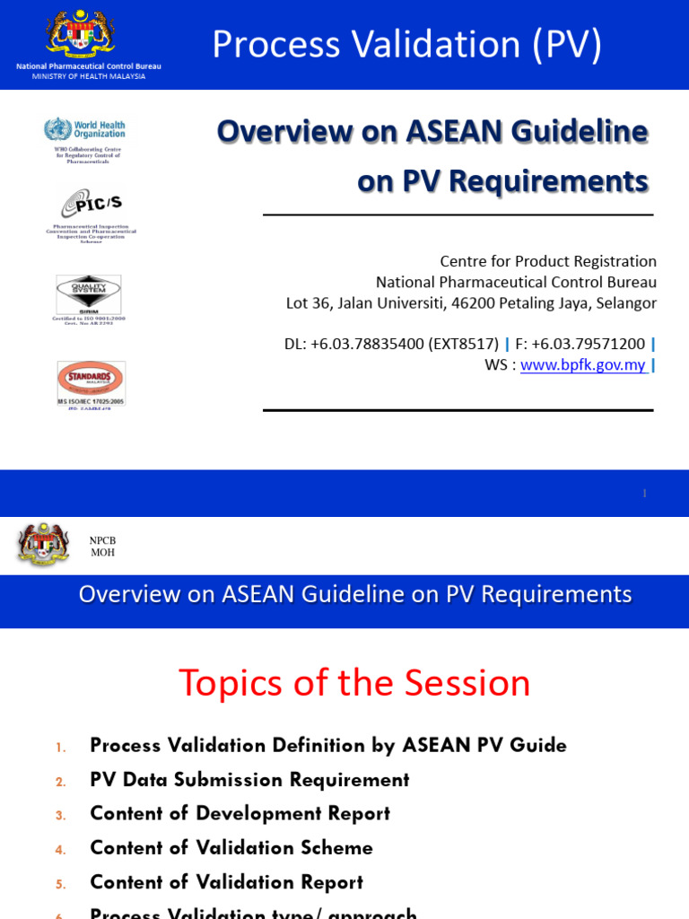 Overview On ASEAN Guideline On PV Requirements | PDF | Tablet (Pharmacy) | Chemistry