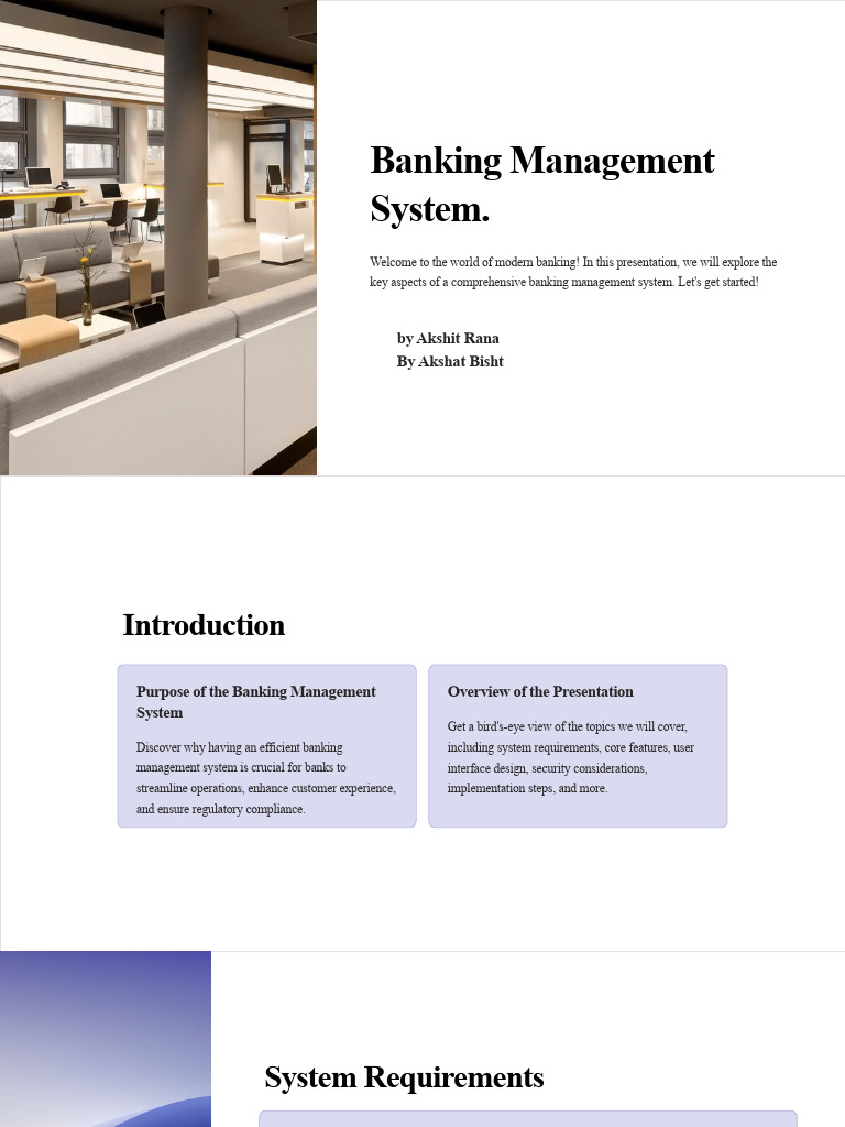 Banking Management System in 15 Pages | Download Free PDF ...