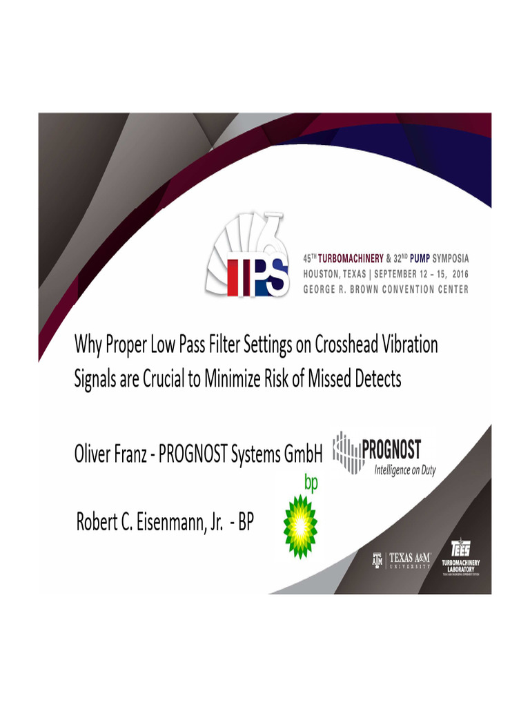 Low Pass Filter Settings On Crosshead Vibration Signals 1699201783 | PDF | Piston | Root Mean Square