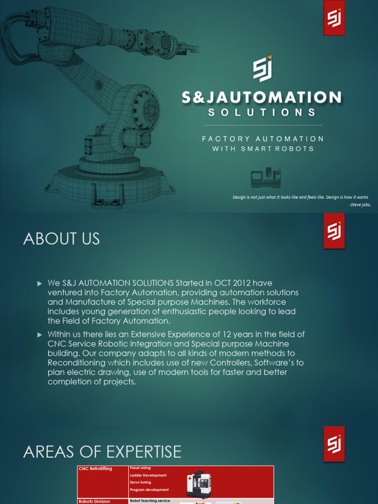 S&J Company Profile PPT - CPP | PDF | Manufactured Goods | Secondary Sector Of The Economy