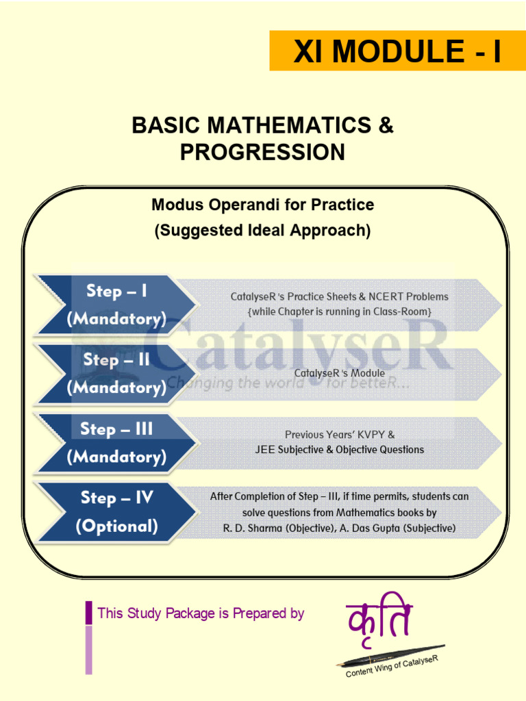 Mathematics - Basic Mathematics - Progression - Complete Module | PDF ...