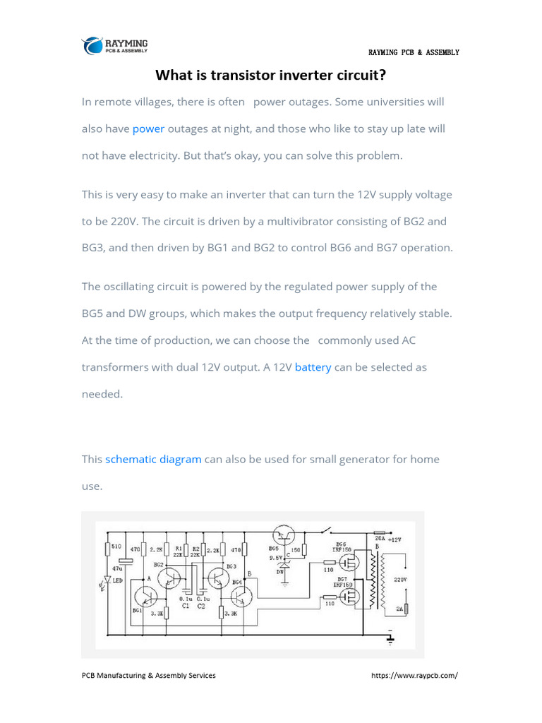 What Is Transistor Inverter Circuit | PDF | Logic Gate | Power Inverter