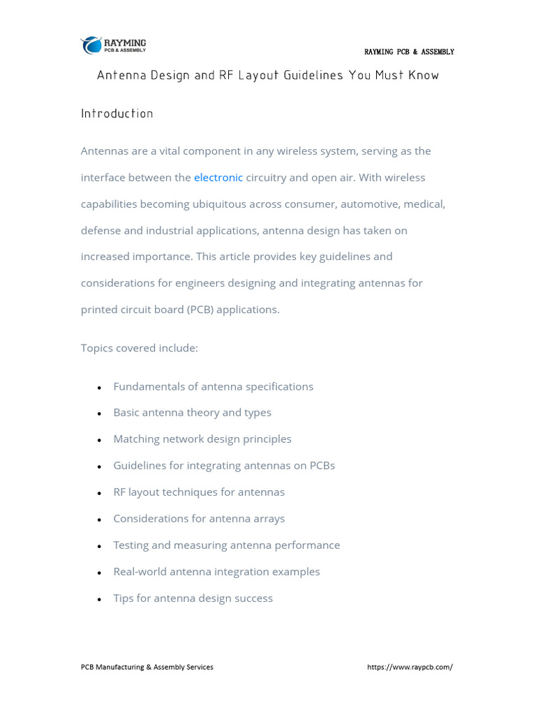 Antenna Design & RF Layout Guide | PDF | Antenna (Radio ...
