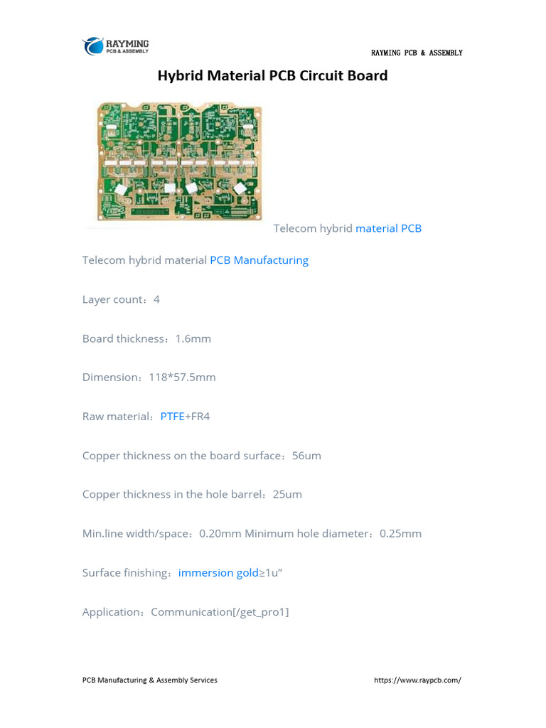 Hybrid Material PCB Circuit Board | PDF | Printed Circuit Board | Integrated Circuit