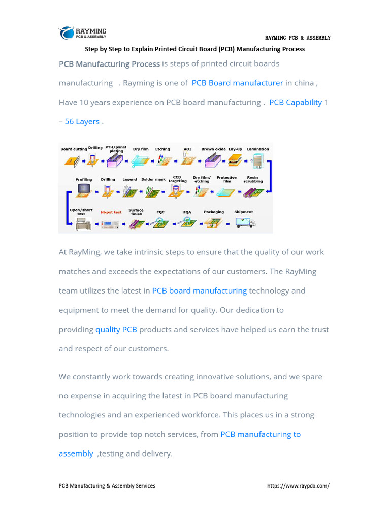 Step by Step To Explain Printed Circuit Board (PCB) Manufacturing ...