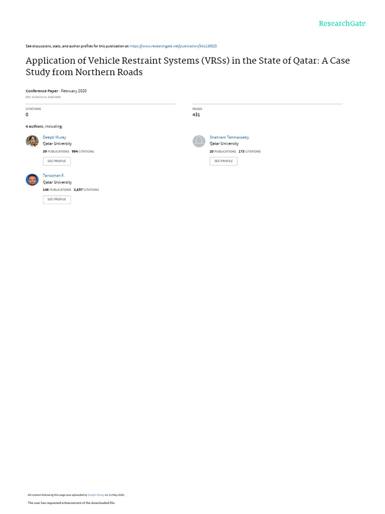 Application of Vehicle Restraint Systems VRSs in T | PDF | Road Traffic ...