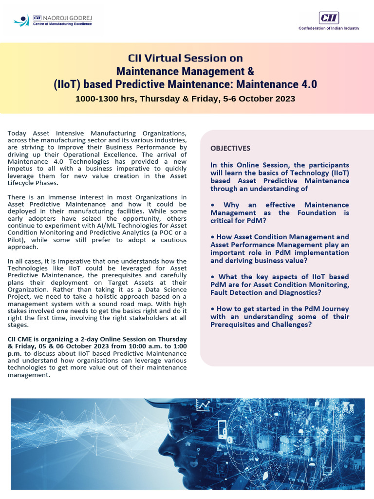 Maintenance Management (IIoT) Based Predictive Maintenance Maintenance ... Maintenance Management (IIoT) Based Predictive Maintenance Maintenance ...