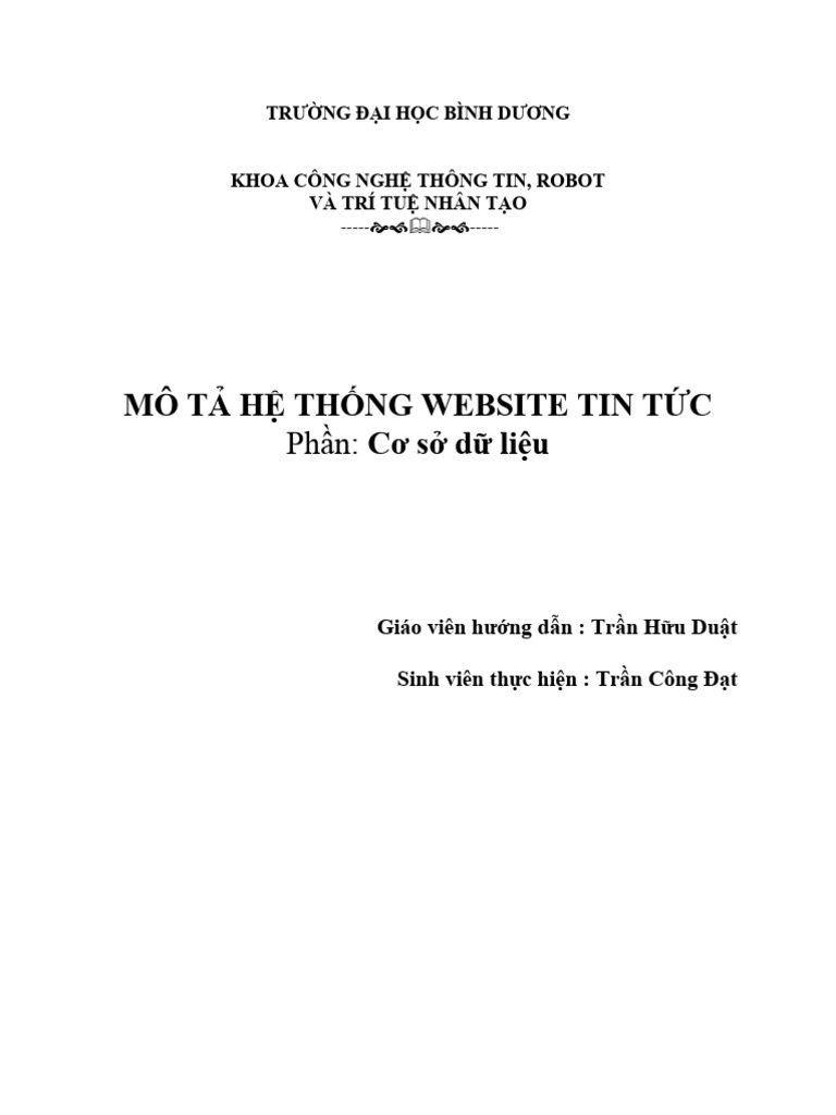 Mô T Website Tin T C V1 | PDF