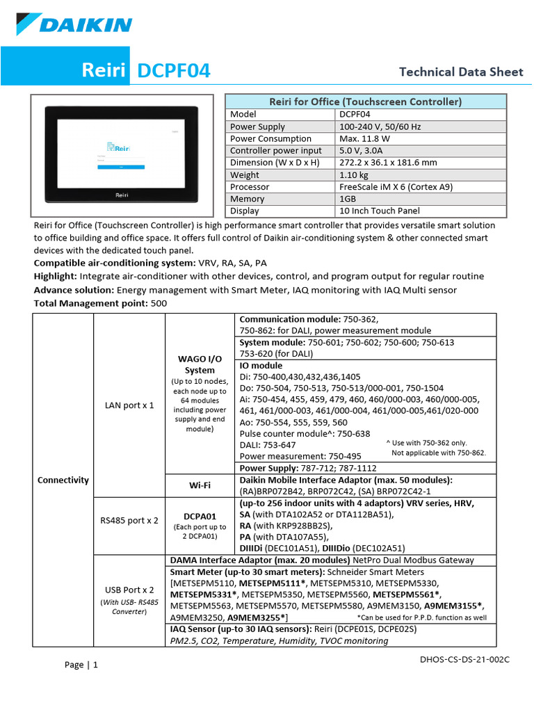 (EDB) Reiri For Office (Touchscreen) DHOS-CS-DS-21-002C | PDF ...