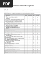 Conners Rating Scale For Parents Revised L | PDF