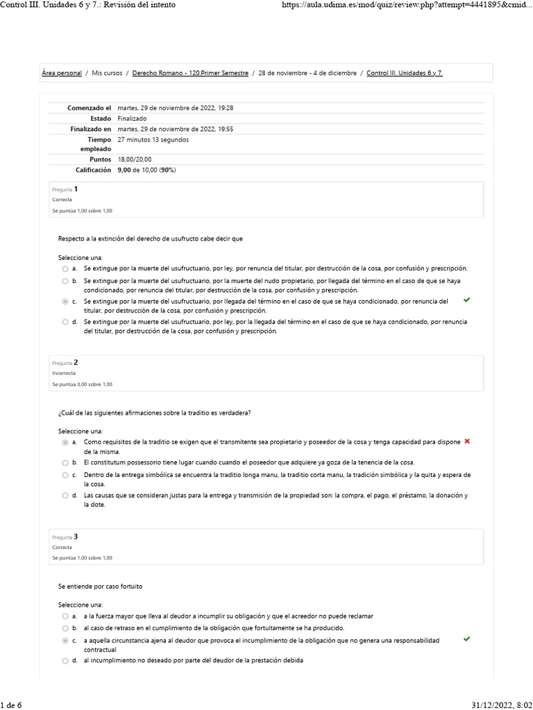 Control III. Unidades 6 y 7. Revisión del intento david | PDF | Posesión (Ley) | Ley de hipotecas