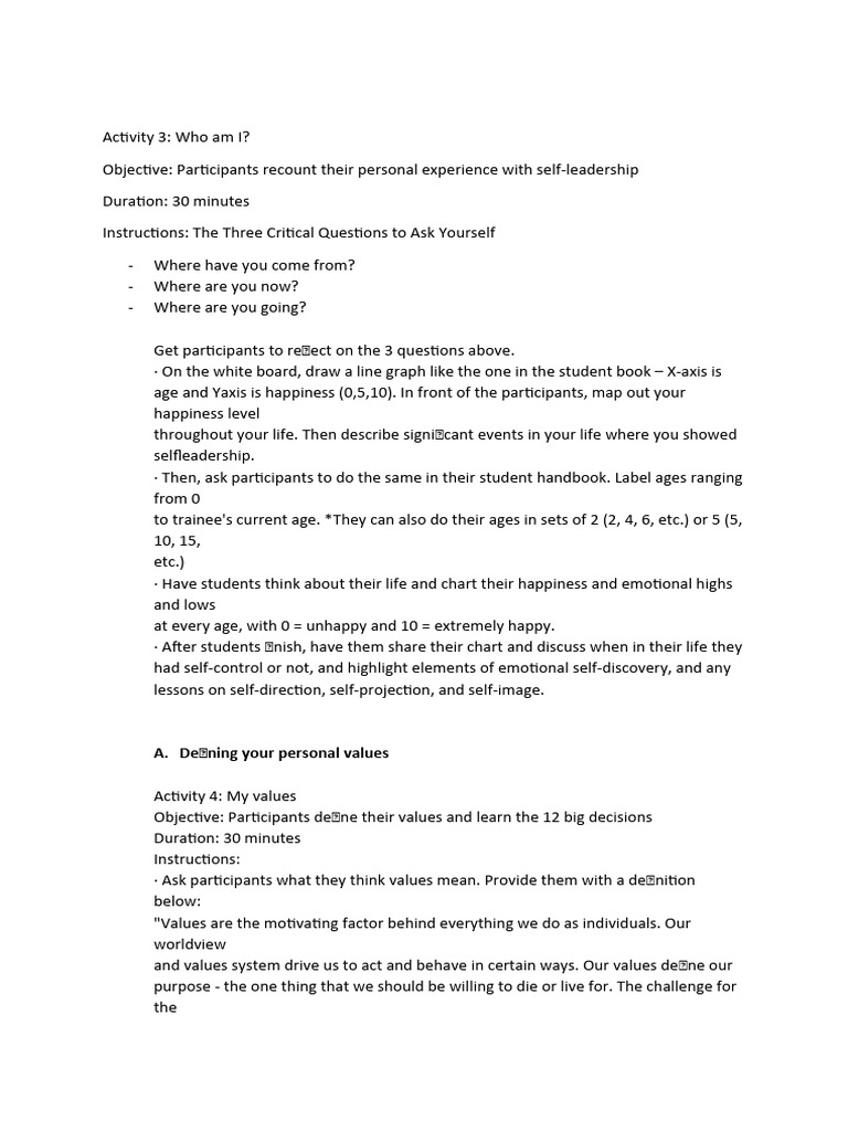 Sessions | PDF | Goal | Goal Setting