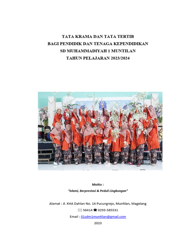 Buku Tatib Guru Karyawan 2023 | PDF