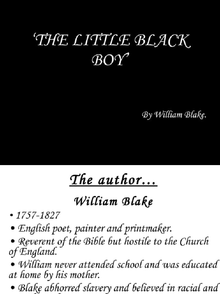 The Little Black Boy 1816659 | PDF