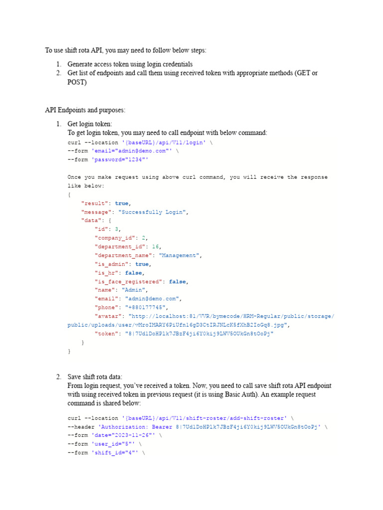 ShiftRota Documentation | Download Free PDF | Login | Information Technology Management